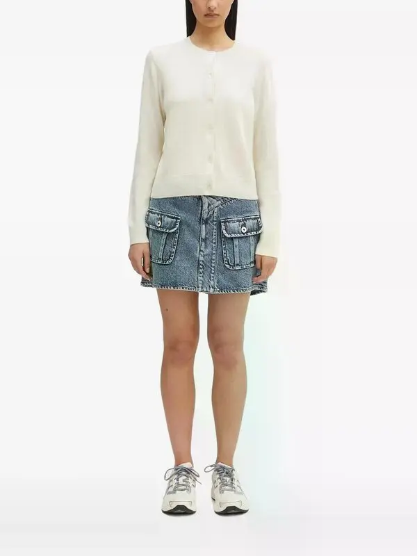 SAMSOE SAMSOE Cashmere Button-front Cardigan - White