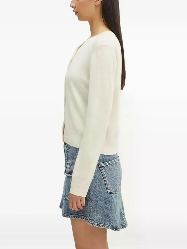 SAMSOE SAMSOE Cashmere Button-front Cardigan - White
