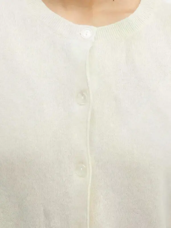 SAMSOE SAMSOE Cashmere Button-front Cardigan - White