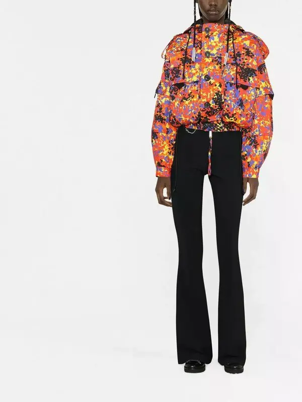 Dsquared2 Flared Trousers With Logo Chain