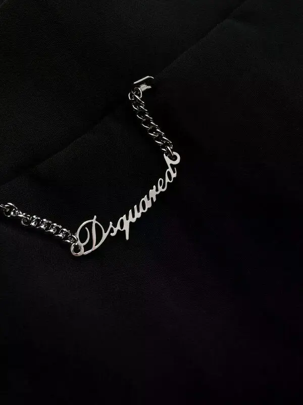 Dsquared2 Flared Trousers With Logo Chain