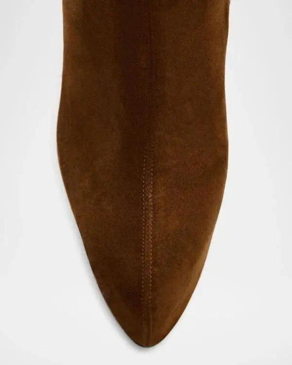Saint Laurent Nico Platform Suede Booties