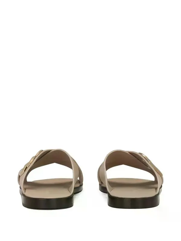 Dolce & Gabbana Dg Logo Calfskin Leather Sandals