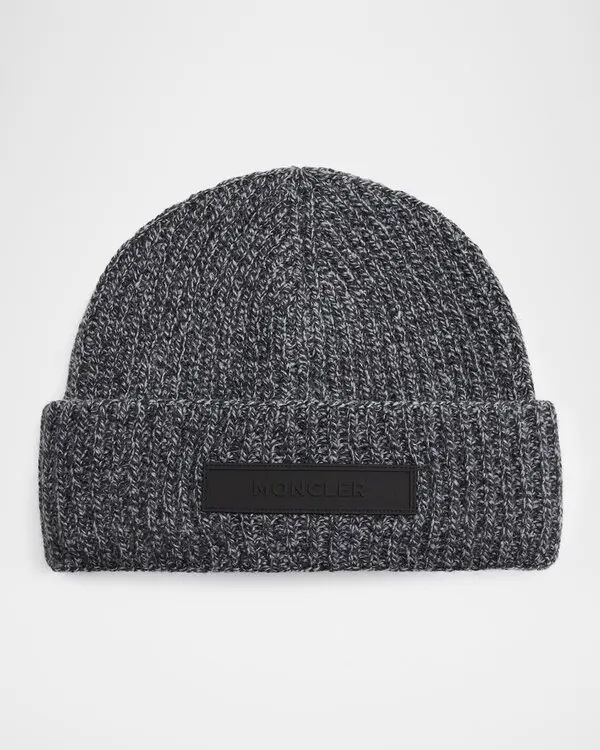 Moncler Mouline Knit Beanie - Black