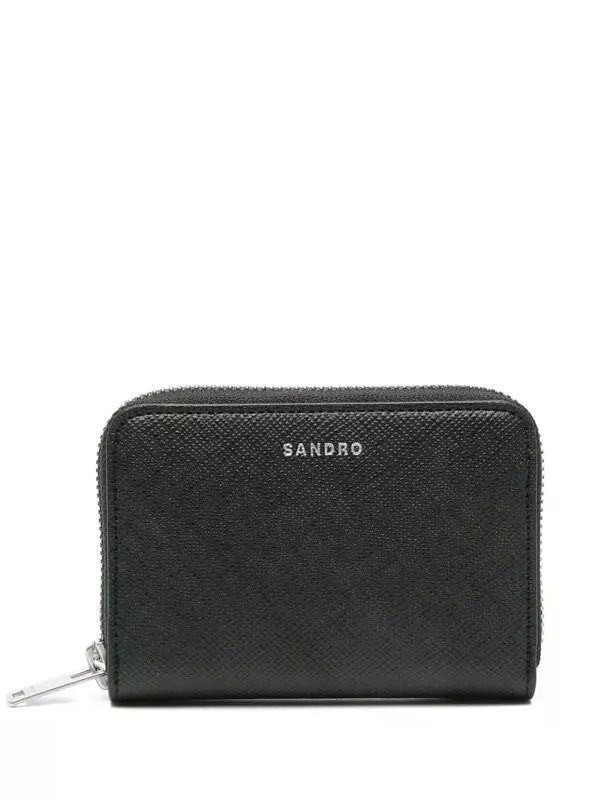 Sandro Zipped Cord Wallet - Black