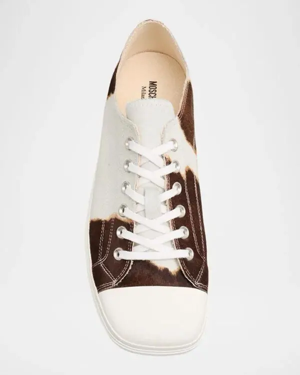 Moschino Edge Calf Hair Cap Toe Sneakers