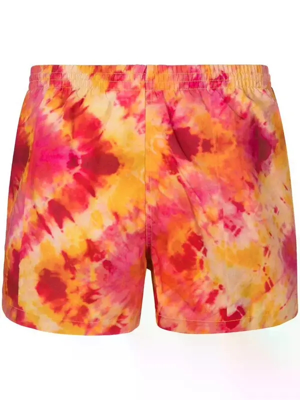 TIMO TRUNKS Shibori Tie-dye Swim Shorts - Red