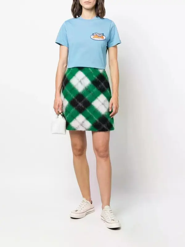 Opening Ceremony Check-print Mini Skirt