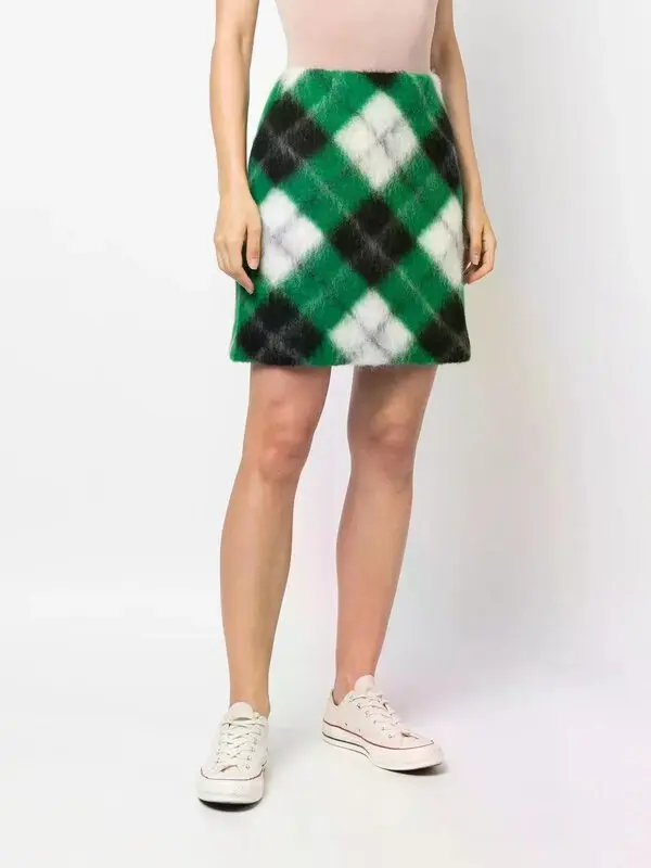 Opening Ceremony Check-print Mini Skirt