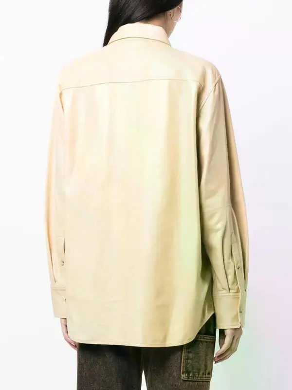 Helmut Lang Long-sleeve Leather Shirt