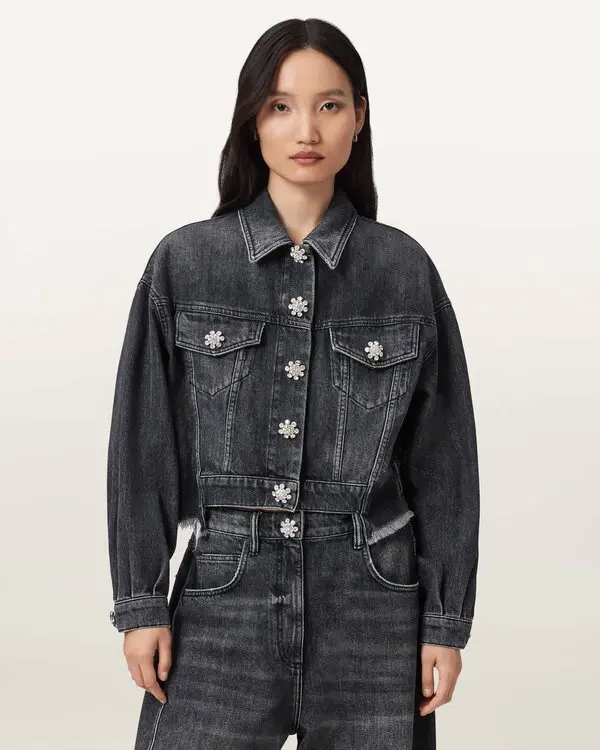 ALLSAINTS Beth Denim Trucker Jacket