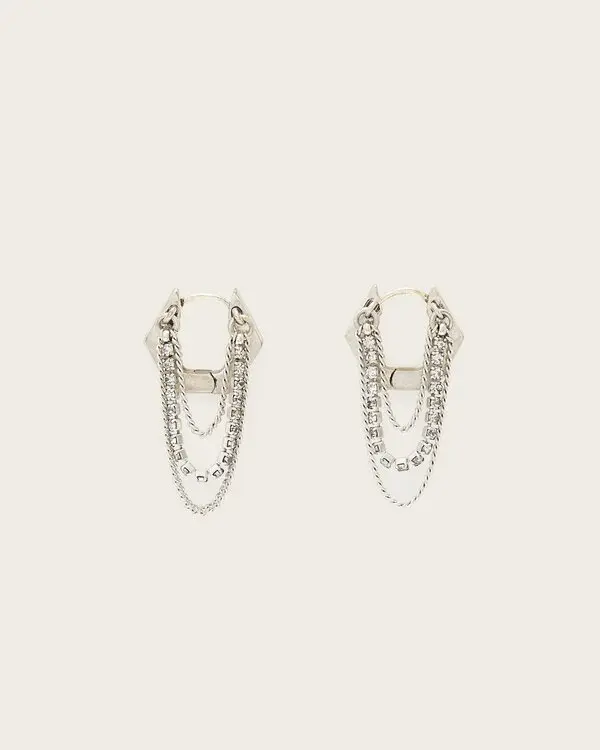 ALLSAINTS Rubi Chain Earrings - Silver