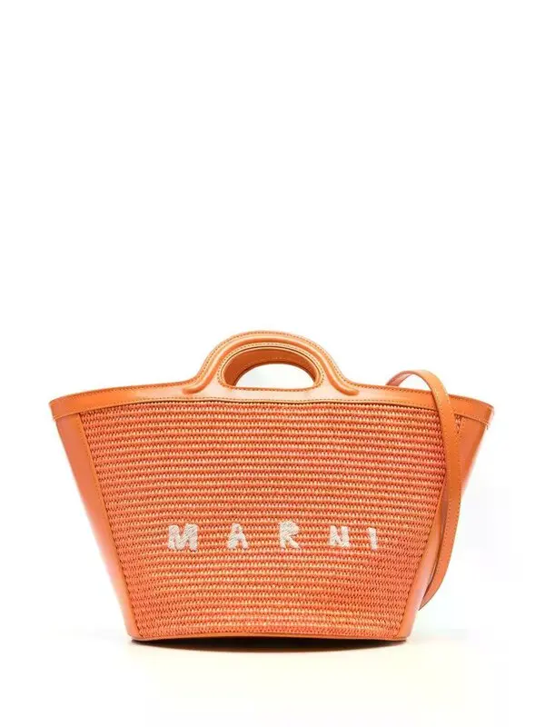 Marni Tropicalia Logo-embroidered Tote