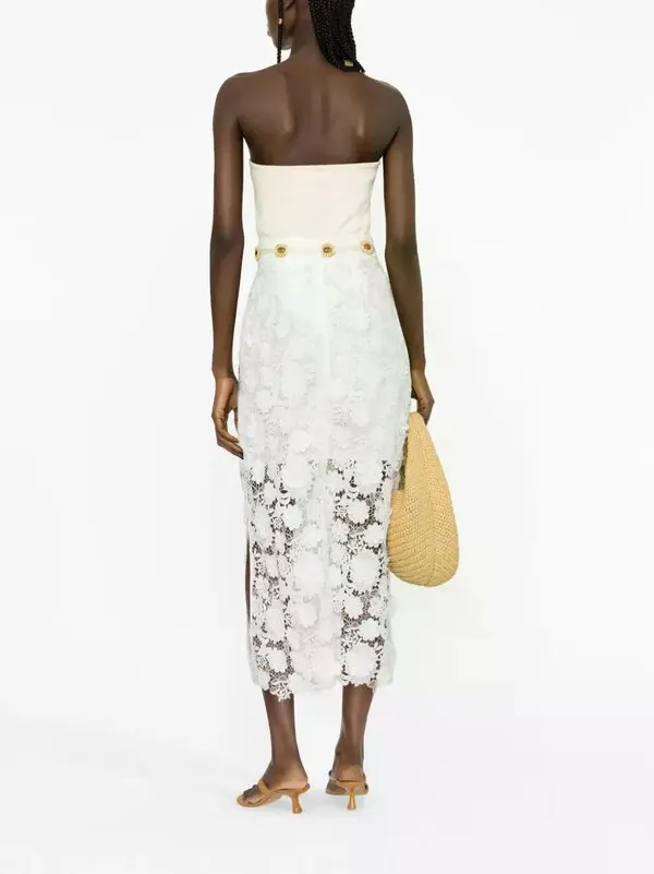 Zimmermann Raie Lace Midi Skirt