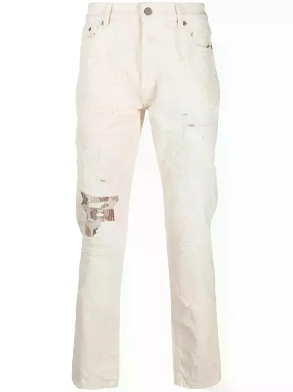 Palm Angels Patch-detail Straight Leg Jeans