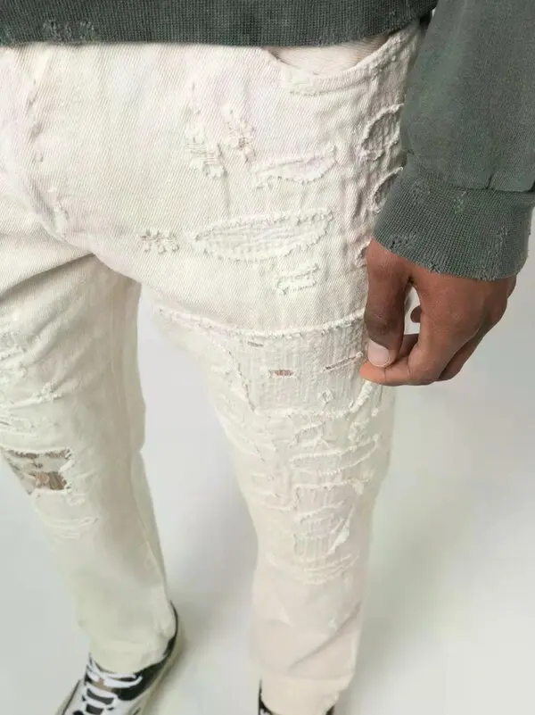 Palm Angels Patch-detail Straight Leg Jeans