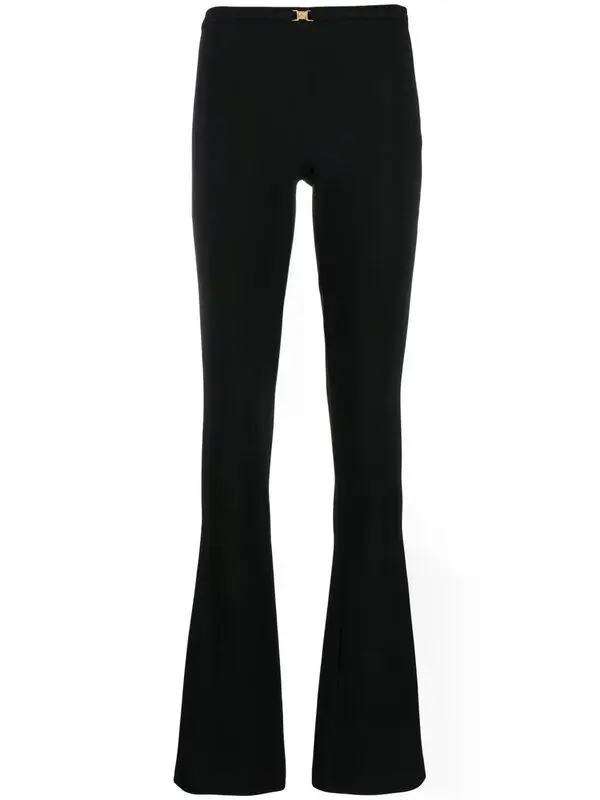 Blumarine Logo-buckle Flared Trousers