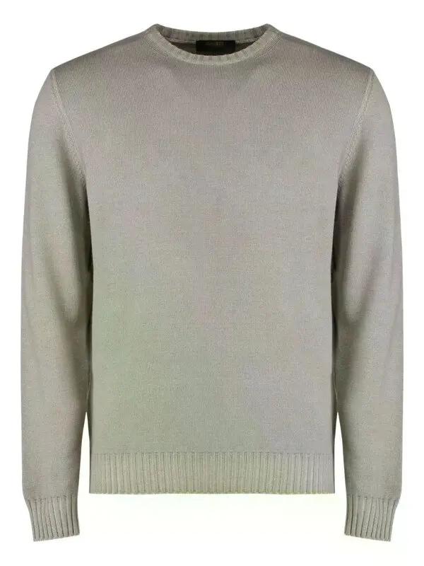 MOORER Long-sleeve Ribbed-knit Sweater
