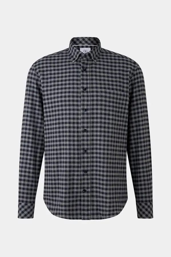 Bogner Flannel Shirt Timt - Navy Blue/grey