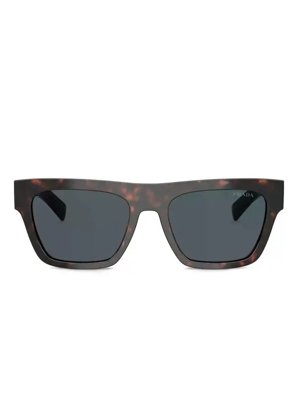 Prada Square Frame Tortoiseshell-effect Sunglasses - Green