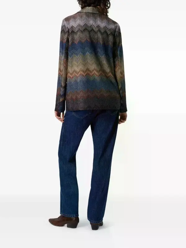 Missoni Chevron-pattern Blazer - Blue