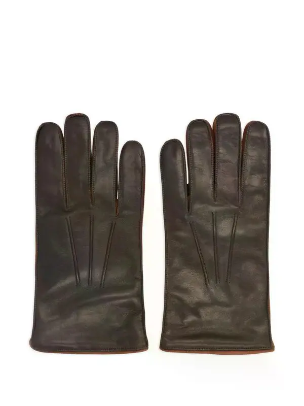 MOORER Clifton Leather Gloves - Brown