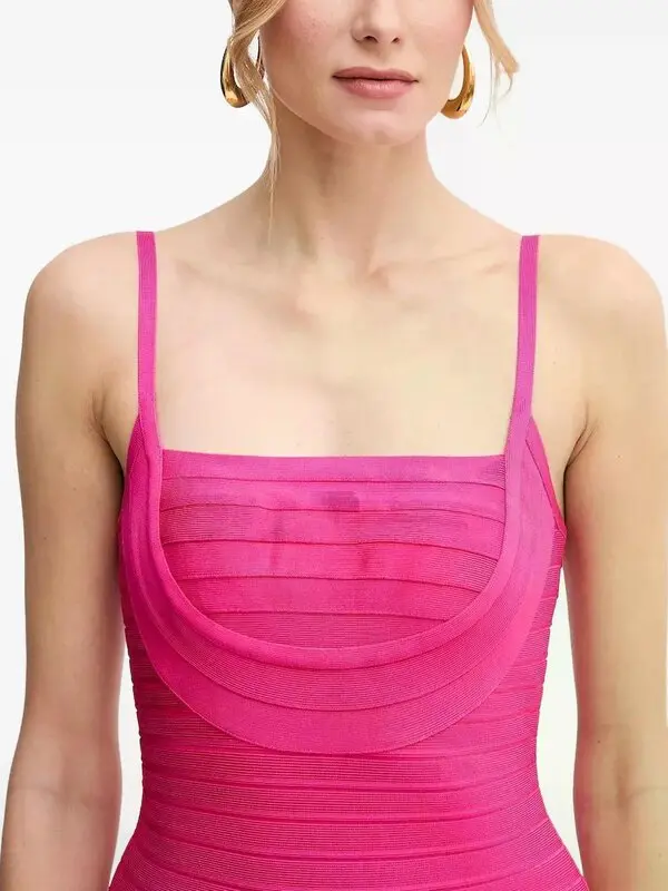 Herve Leger Seam-details Mini Dress