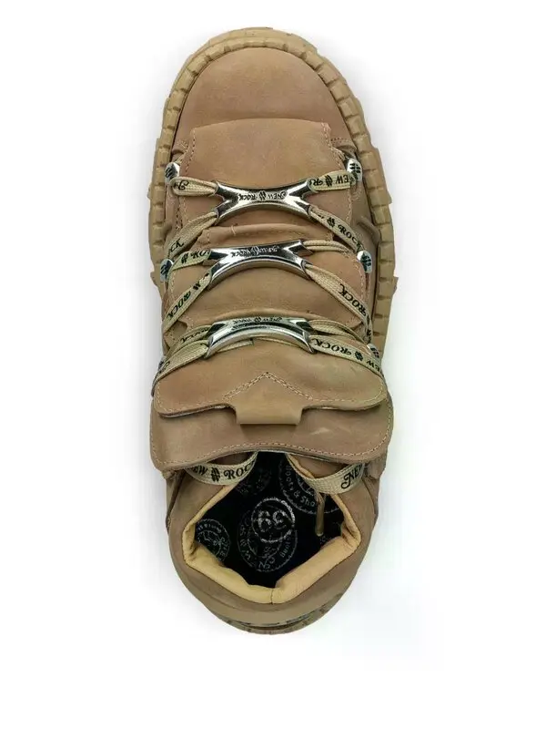 NEW ROCK Platform Lace-up Sneakers - Neutrals
