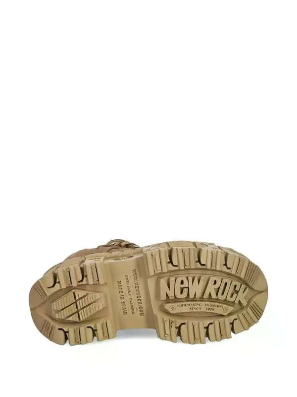 NEW ROCK Platform Lace-up Sneakers - Neutrals