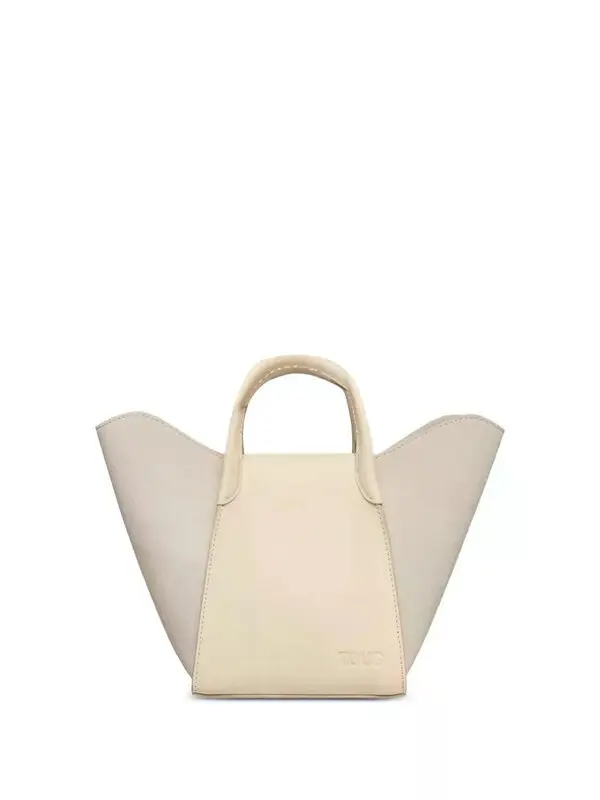 TOUS Tulip Suede-panel Leather Tote Bag