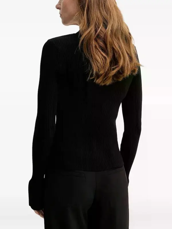 The Kooples Button-detailed Ribbed-knit Sweater