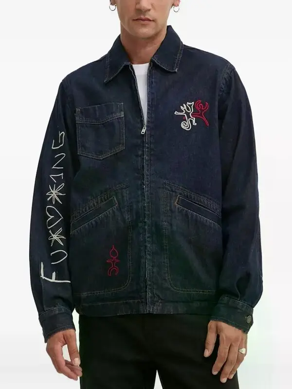 Desigual Logo-embroidered Denim Jacket
