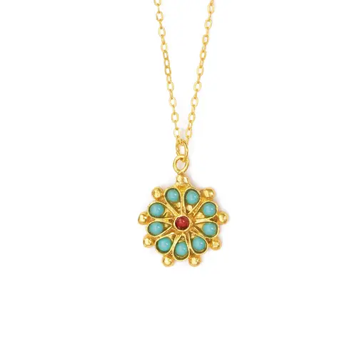 OTTOMAN HANDS Beaded Pendant Necklace