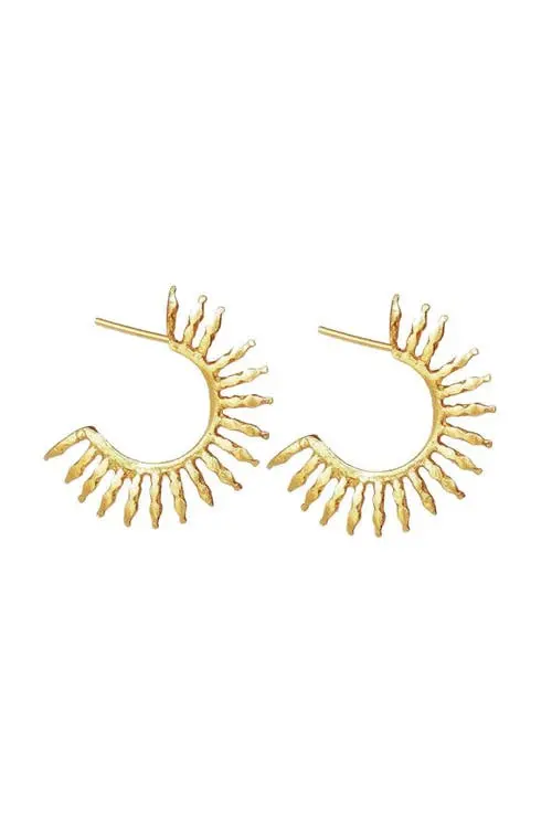 OTTOMAN HANDS Aylin Hoop Earrings - Brass