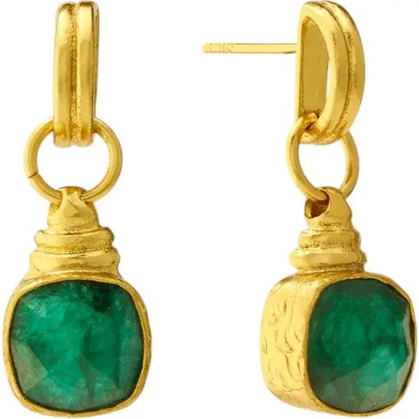 OTTOMAN HANDS Eleanor Drop Stud Earrings - Brass