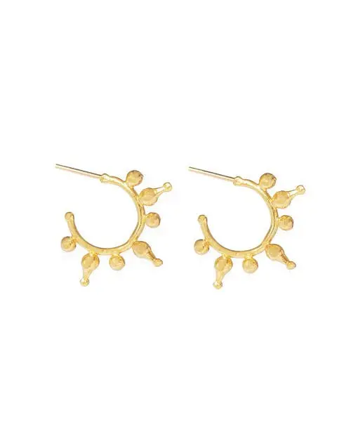OTTOMAN HANDS Jale Hoop Earrings - Brass