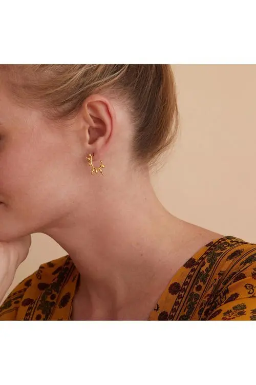 OTTOMAN HANDS Jale Hoop Earrings - Brass