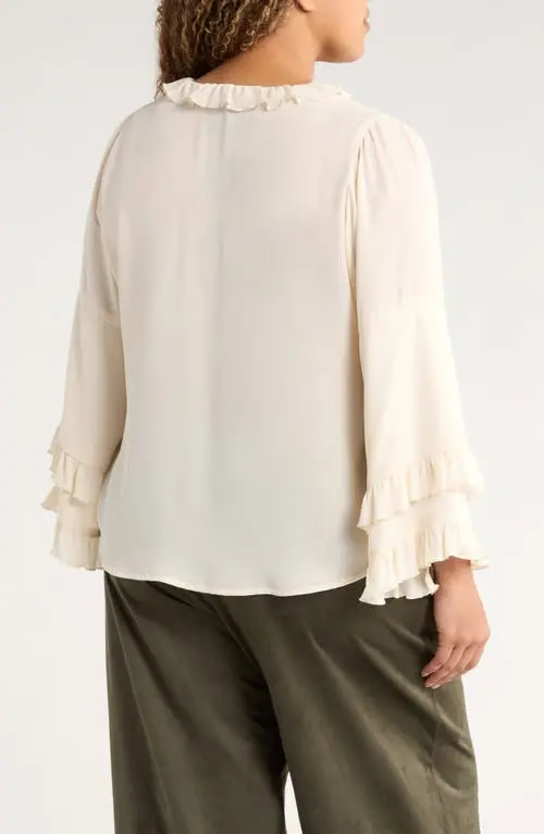 Wit & Wisdom Ruffle-sleeve Top