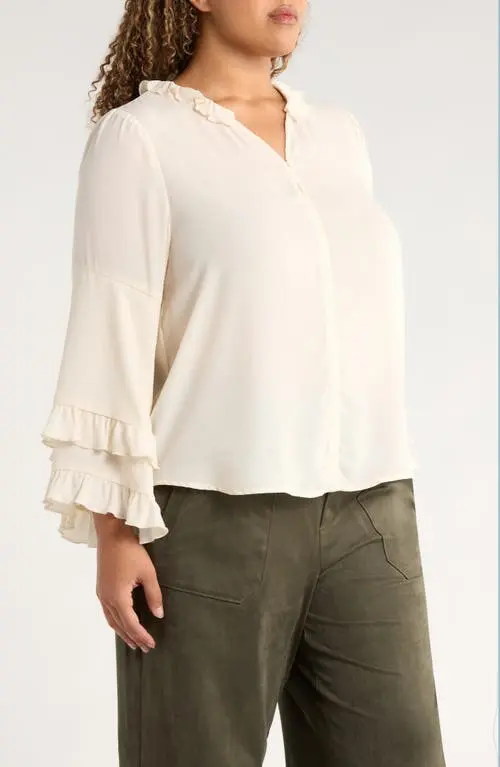 Wit & Wisdom Ruffle-sleeve Top