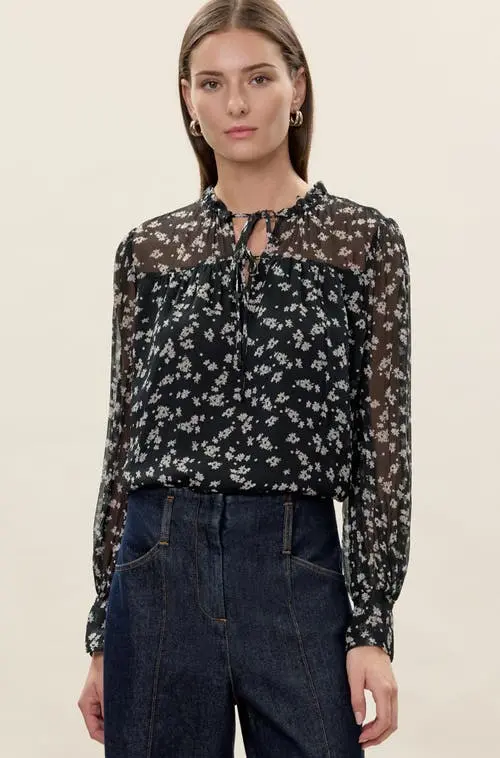 Rebecca Taylor Ditsy Floral Blouse