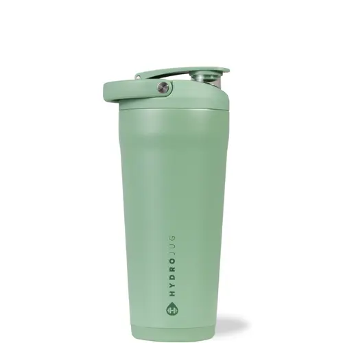HYDROJUG Insulated Stainless Steel Shaker 24 Oz Bottle With Silent Mixing Grate & Flip Lid - Sage