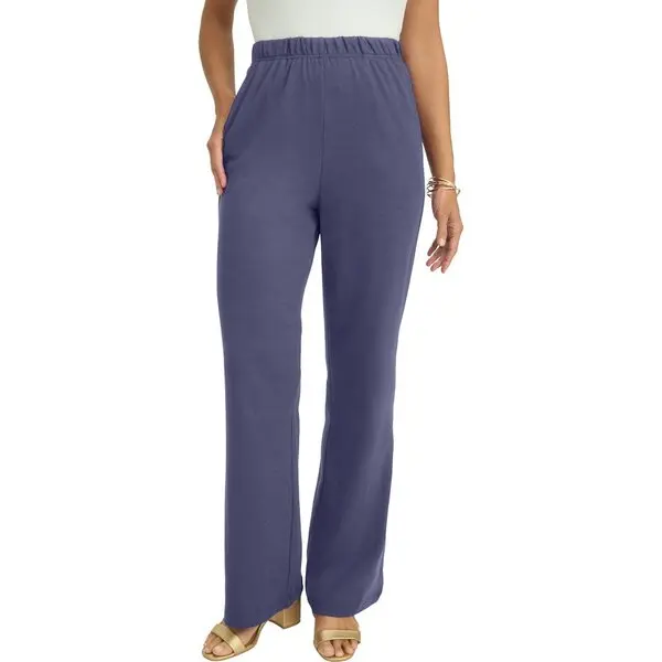 JESSICA LONDON Soft Ease Wide Leg Pant - Deep Dusk