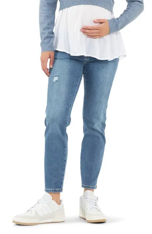 RIPE MATERNITY Dylan Distressed Jeans - Blue