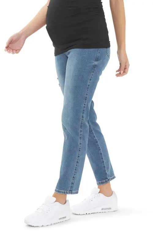 RIPE MATERNITY Dylan Distressed Straight Leg Maternity Jeans