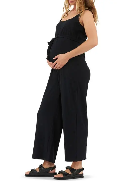 RIPE MATERNITY Bobby Rib Jumpsuit - Black