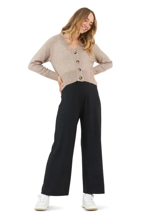 RIPE MATERNITY Bobby Rib Jumpsuit - Black