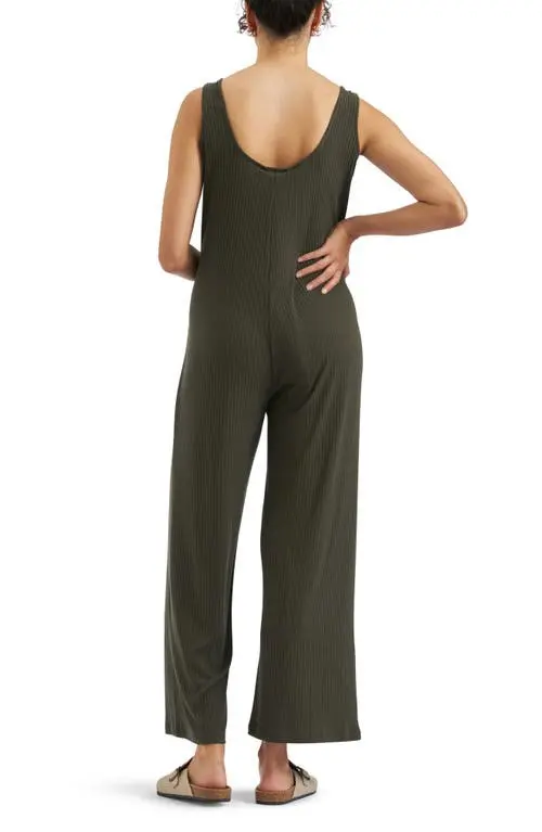 RIPE MATERNITY Bobby Rib Jumpsuit - Khaki