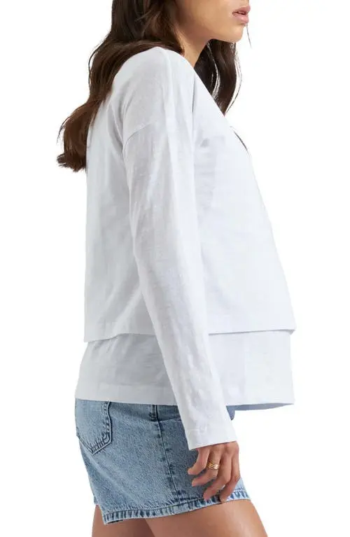 RIPE MATERNITY Long Sleeve Nursing Top - White