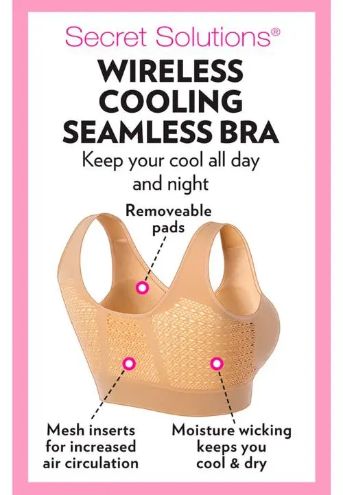SECRET SOLUTIONS Wireless Cooling Seamless Bra - Purple Mauve