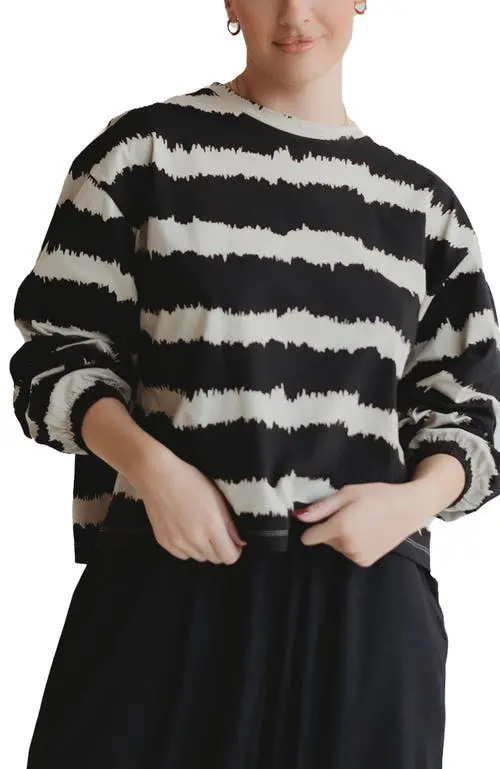 TURTLEDOVE LONDON Organic Cotton Ivy Sweatshirt - Black Wave